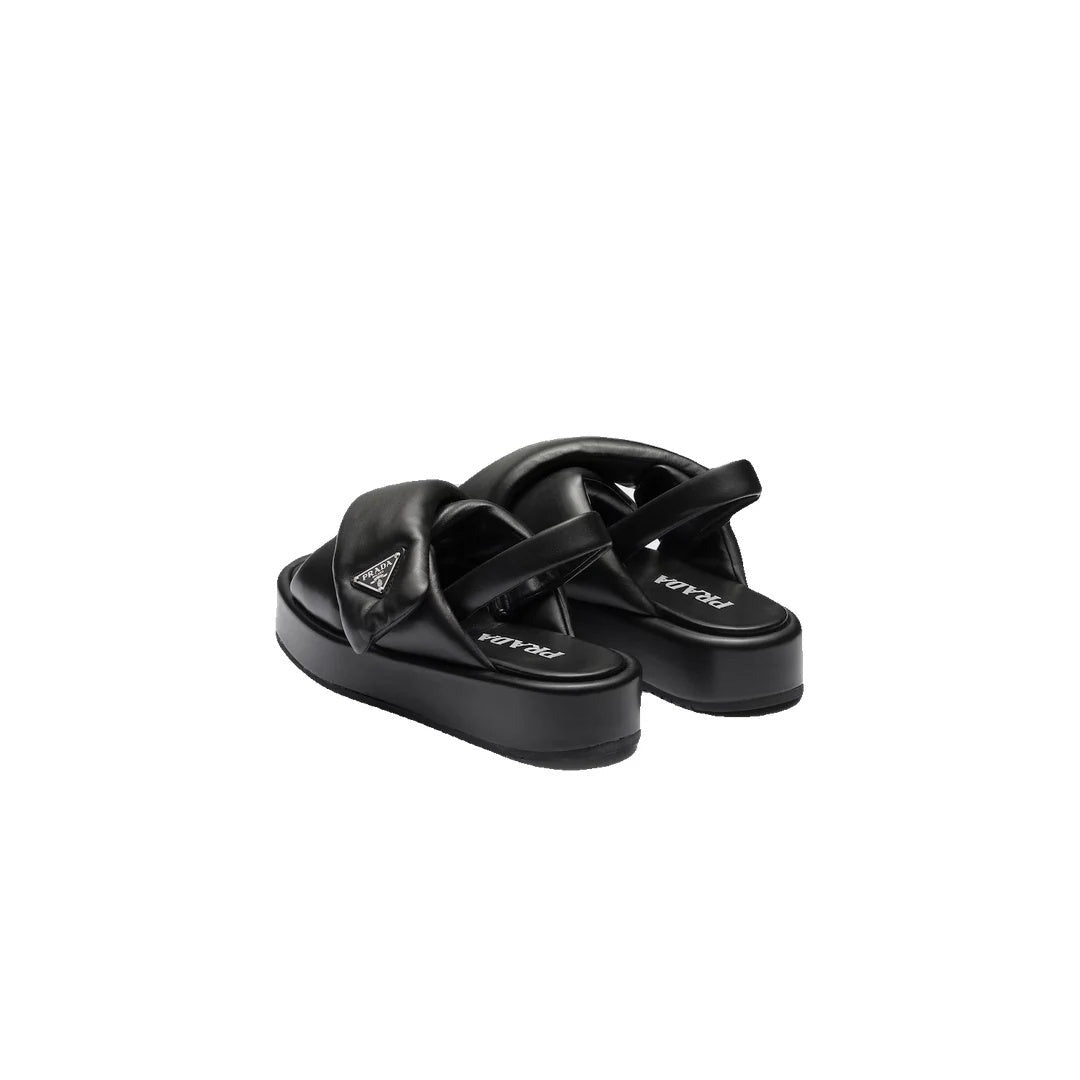 Prada Wedge Sandals Black – Roziera