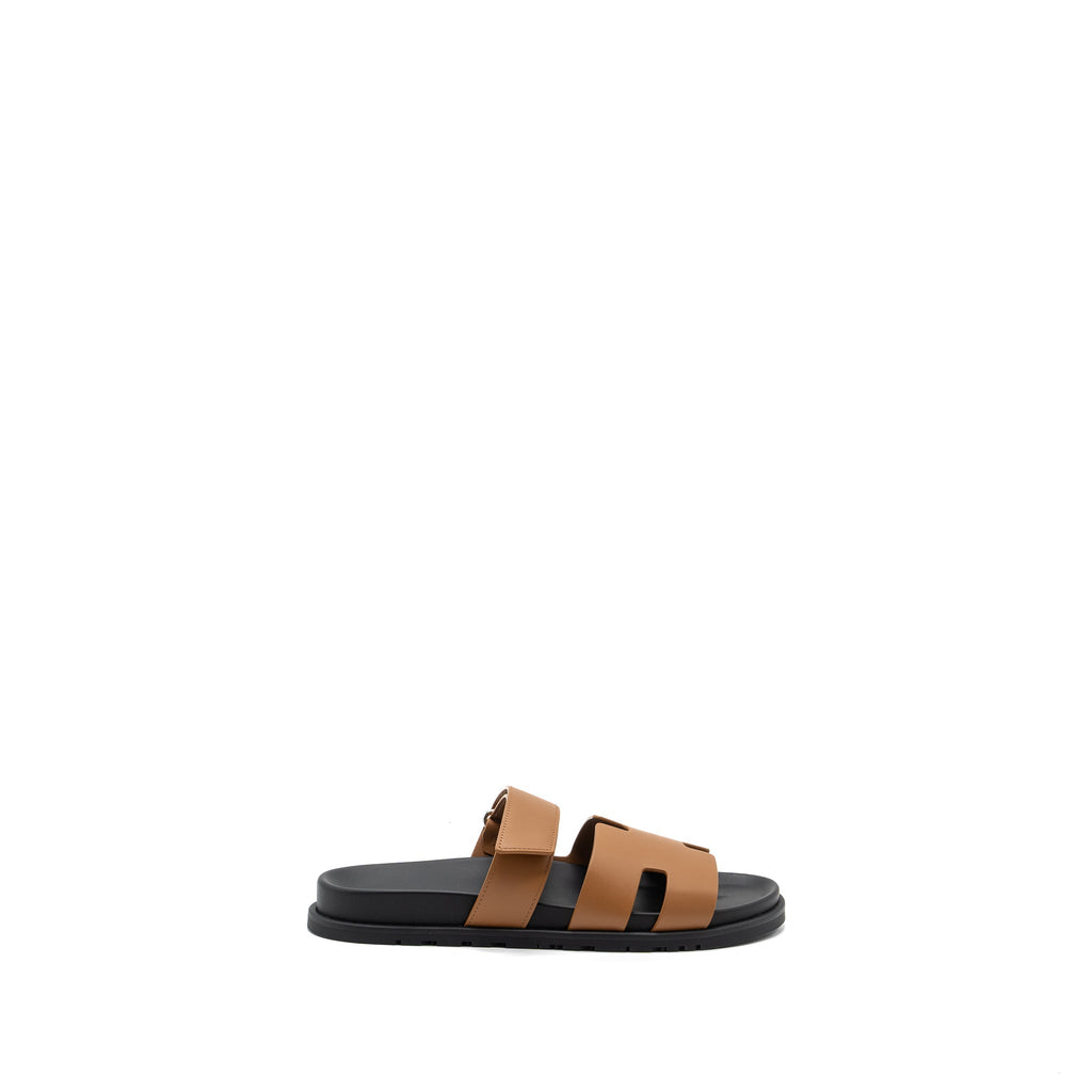 Hermes Chypre Sandals Calfskin Natural – Roziera