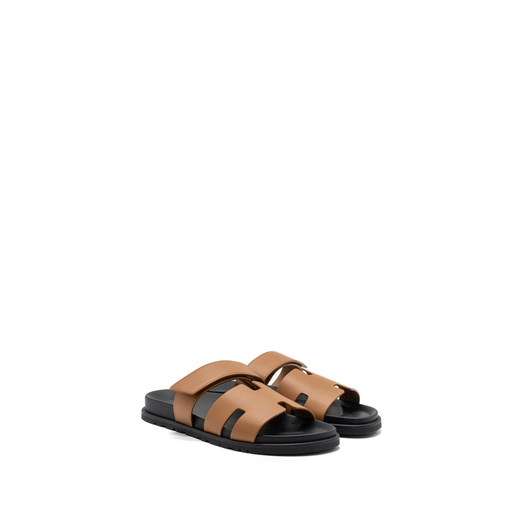 Hermes Chypre Sandals Calfskin Natural – Roziera