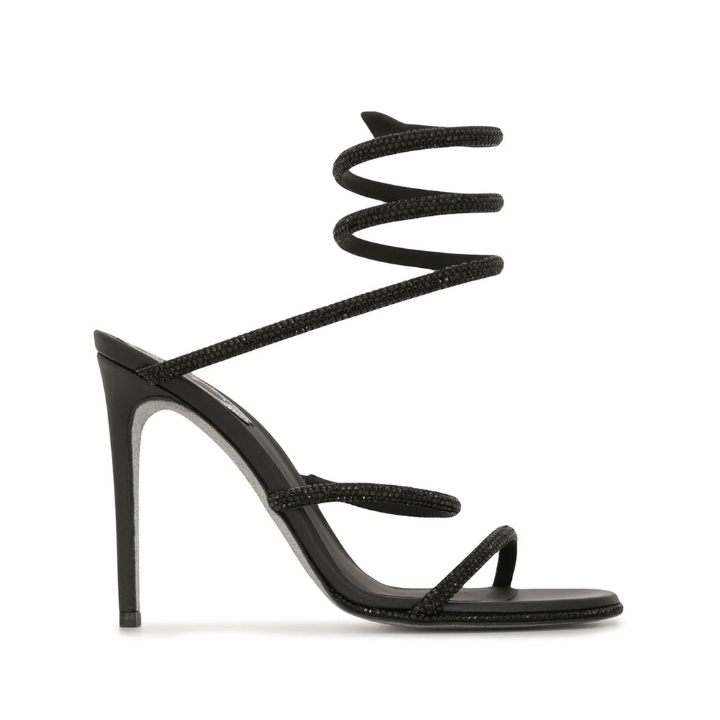 René Caovilla High Heel Sandal Black – Roziera